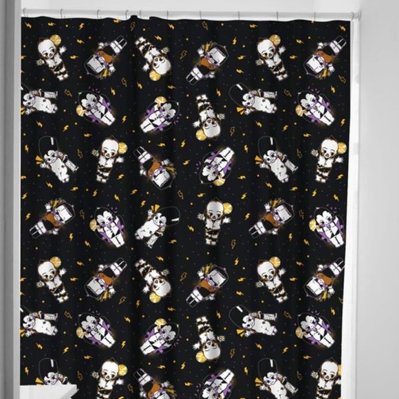 Sourpuss | Bath | Kewpie Monsters Frankenstein Dracula Shower Curtain ...